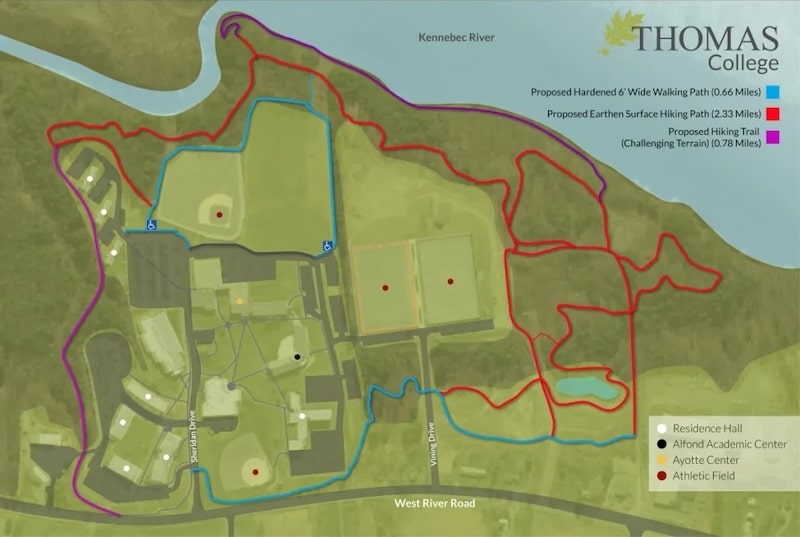 Sukeforth Family Trail System at Thomas College — Maine by Foot